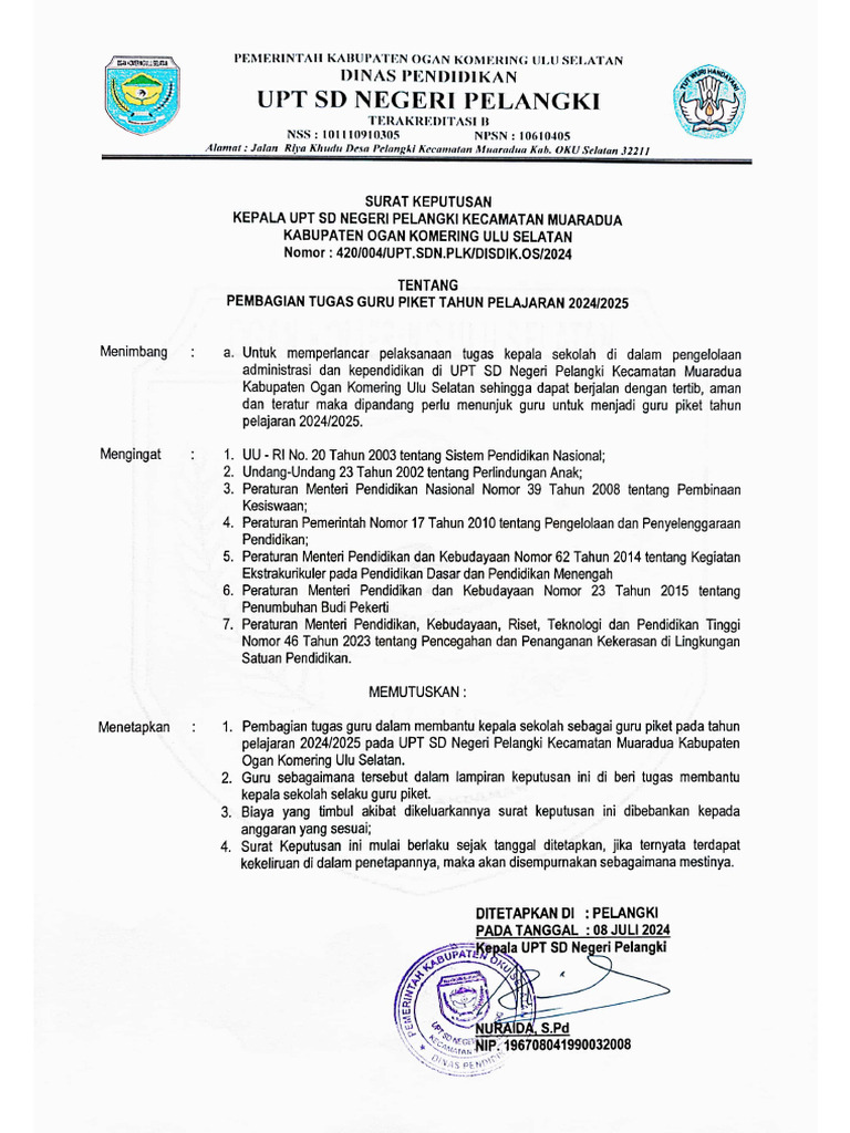 SK Piket 2024-2025 | PDF