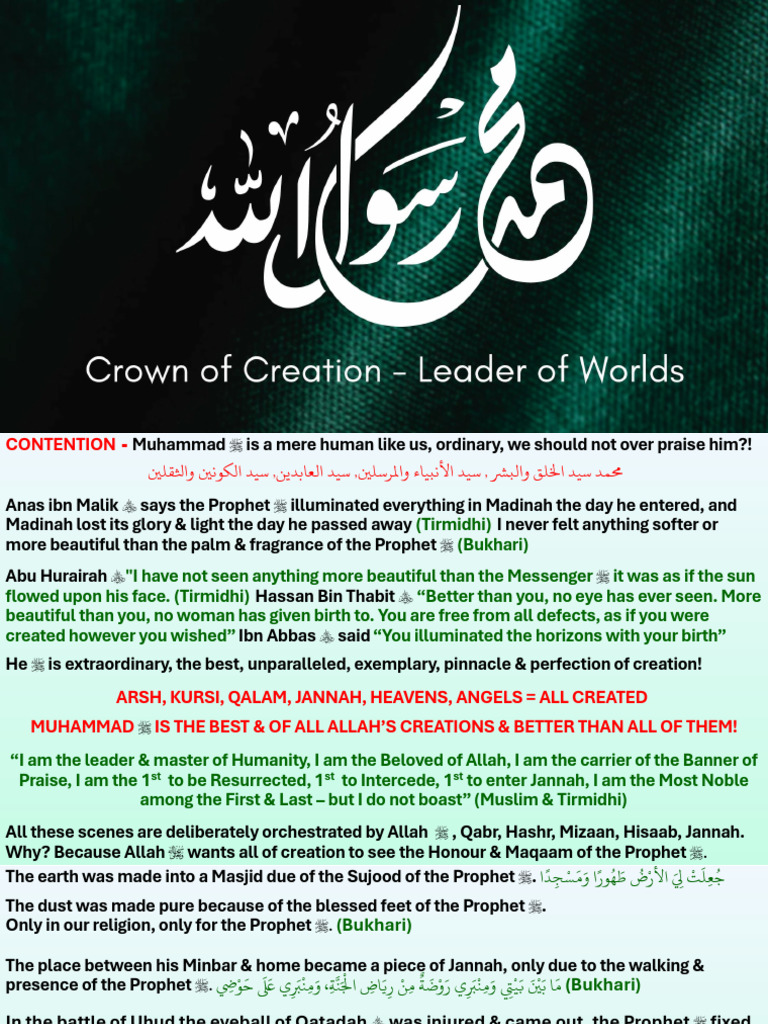 The Crown of Creation - The Leader of Worlds | PDF | God In Islam ...