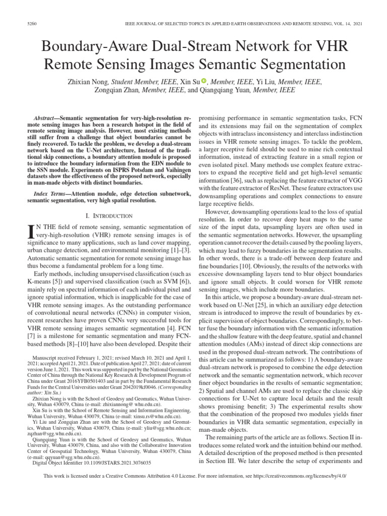 Boundary Aware Dual Stream Network For Vhr Remote Sensing Images Semantic Segmentation Pdf