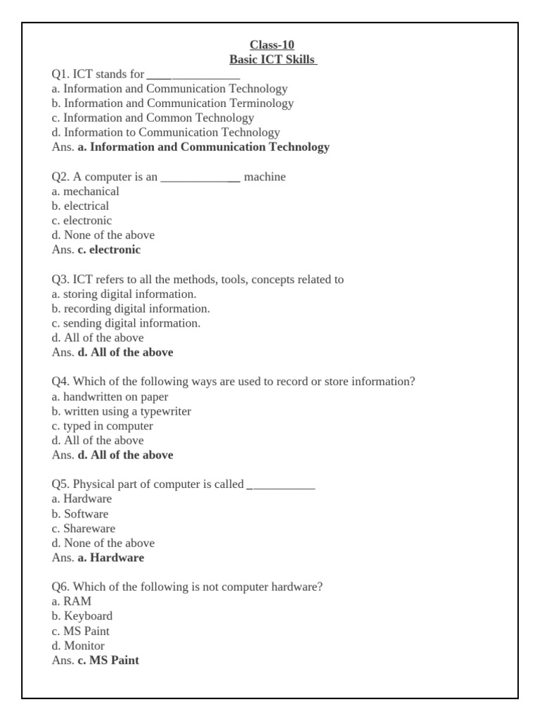 Unit 3 Ict Skills (Imp QNS) | PDF | Antivirus Software | Operating System