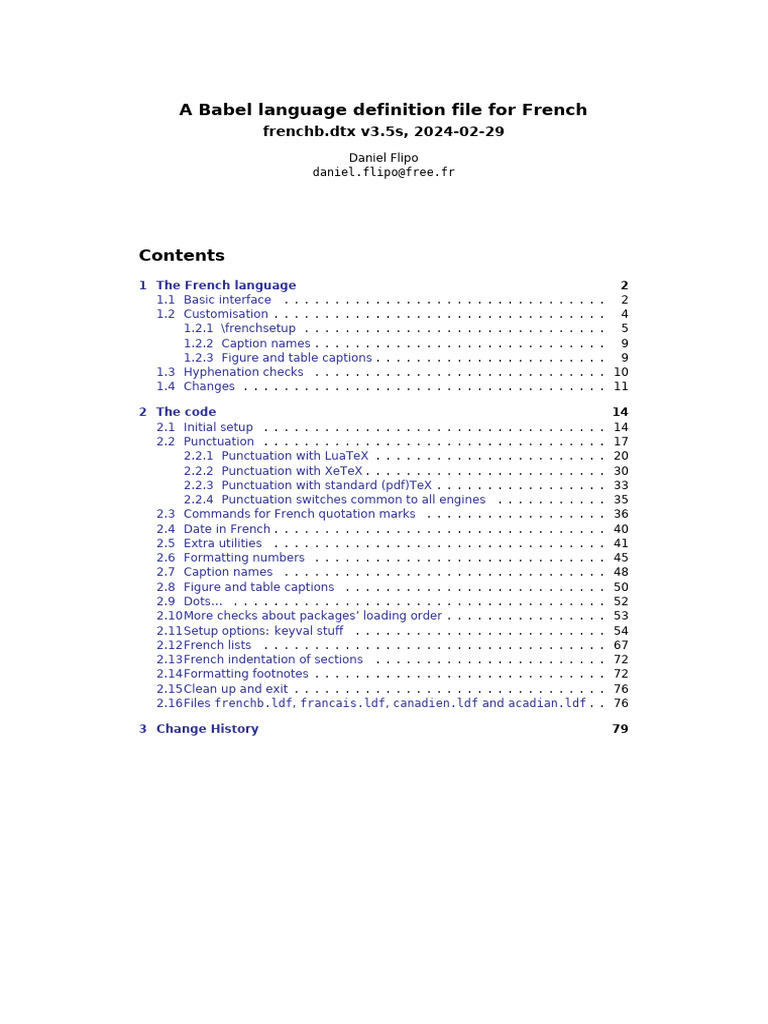 A Babel Language Definition File For French: Frenchb - DTX v3.5s, 2024 ...