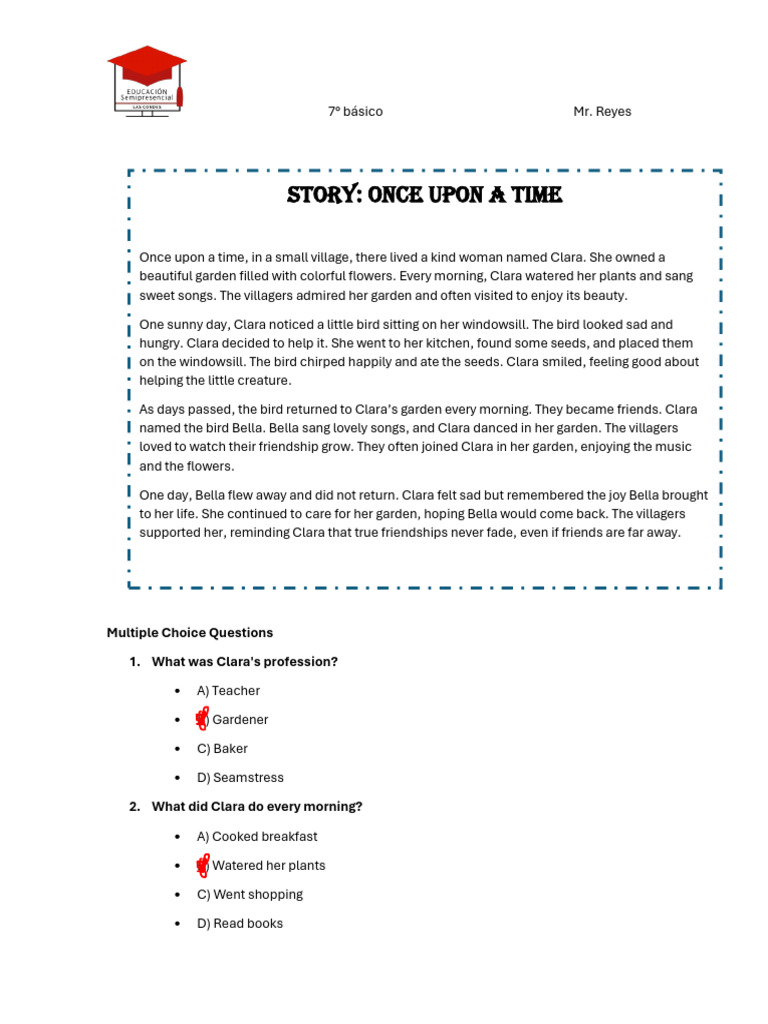 7th Grade Reading Comprehension | PDF