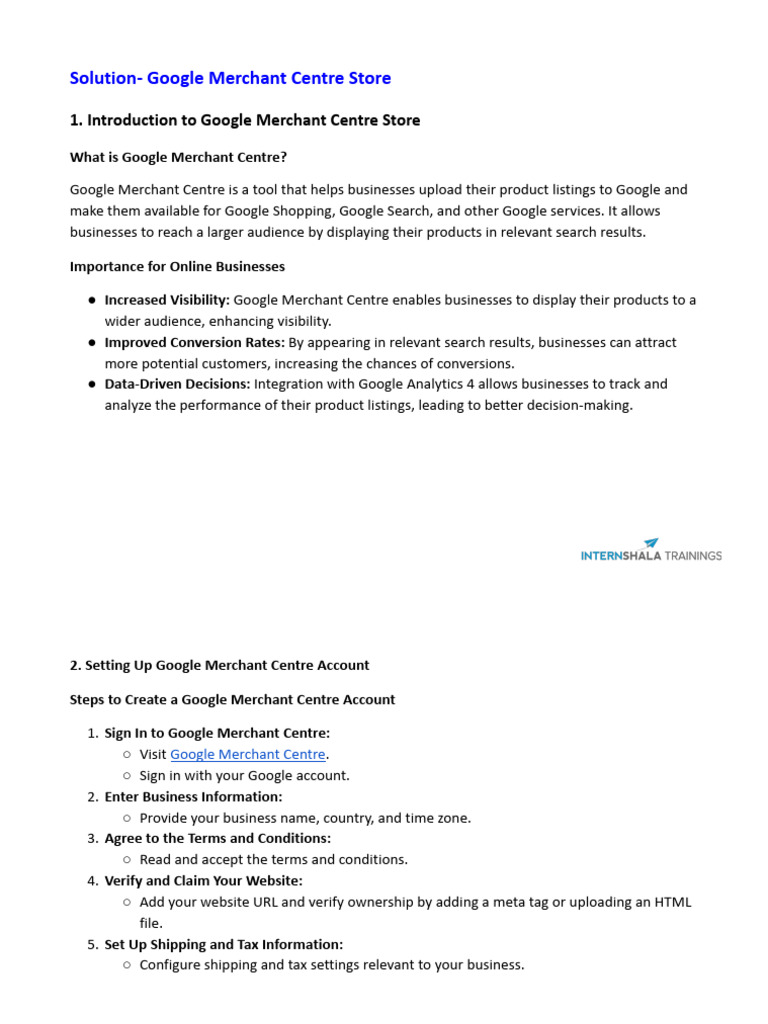 Solution - Assignment - M8 - Google Merchant Centre Store | PDF | Analytics | Computing