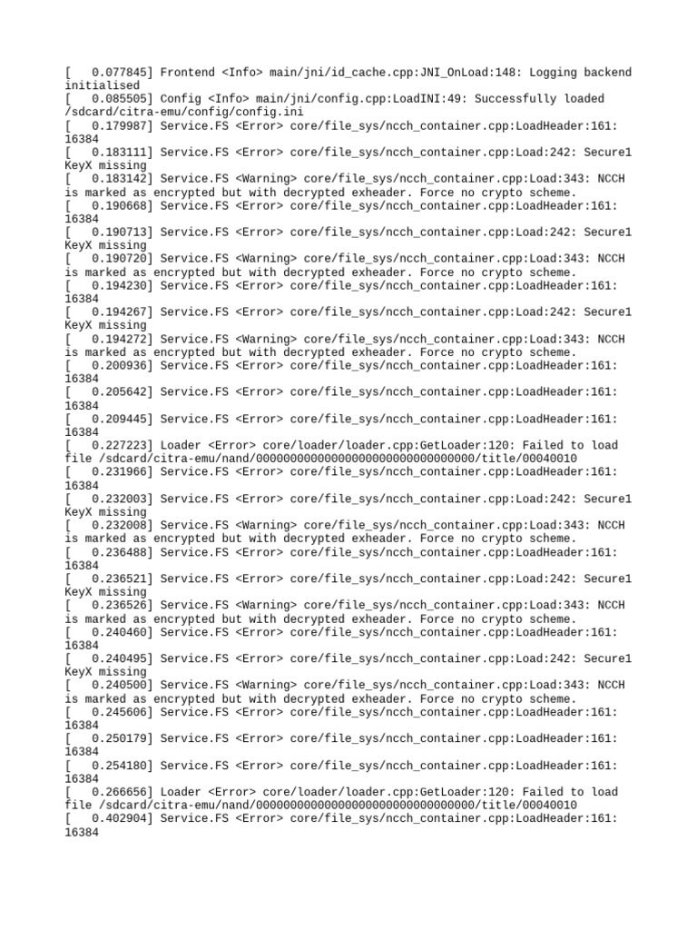 Citra Log | PDF | Encryption | Operating System Technology