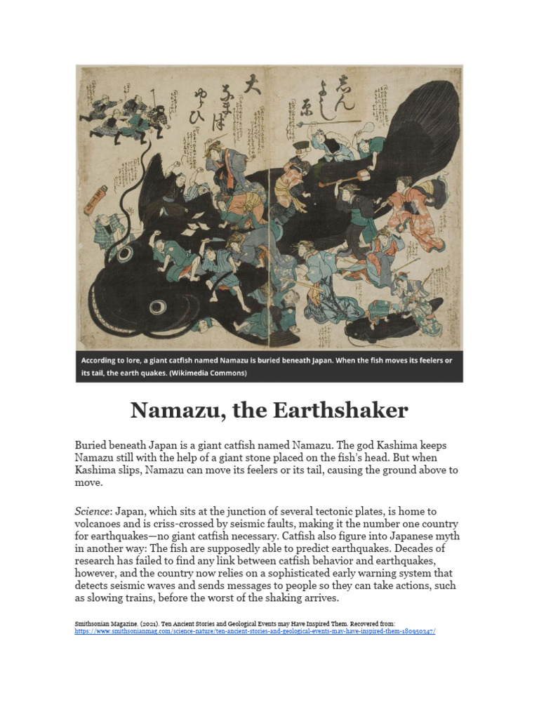 Namazu: Japan's Earthquake Myth Explained | PDF