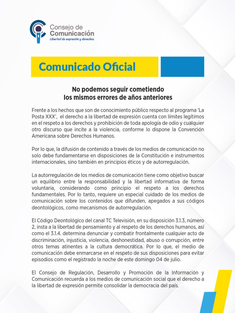 Comunicado Oficial 11-2021 | PDF