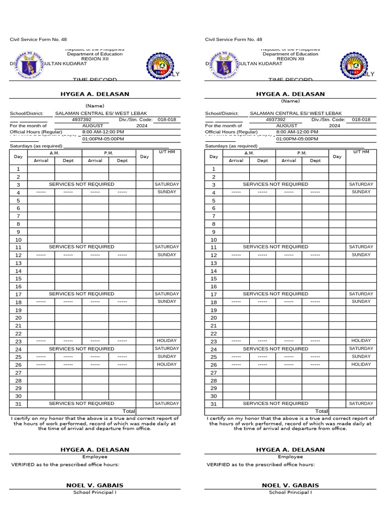 Asis Form 48 New Sces NTP | PDF