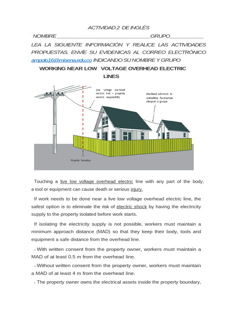 Act 2 Working Near Low Voltage Overhead Electric Lines-1 | PDF ...