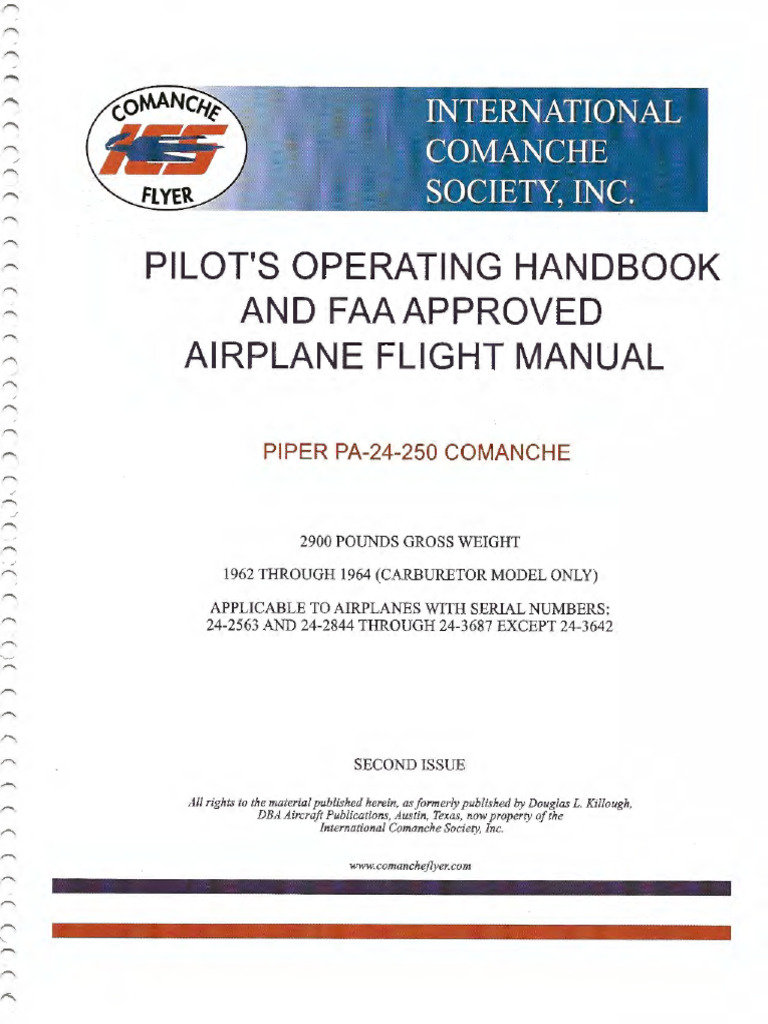 N8151P Pilots Operating Handbook and FAA Approved Airplane Flight ...