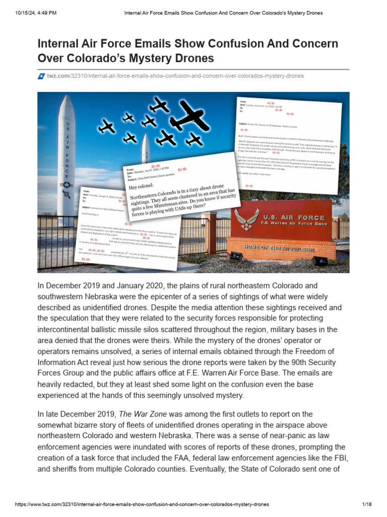 Internal Air Force Emails Show Confusion and Concern Over Colorado's ...