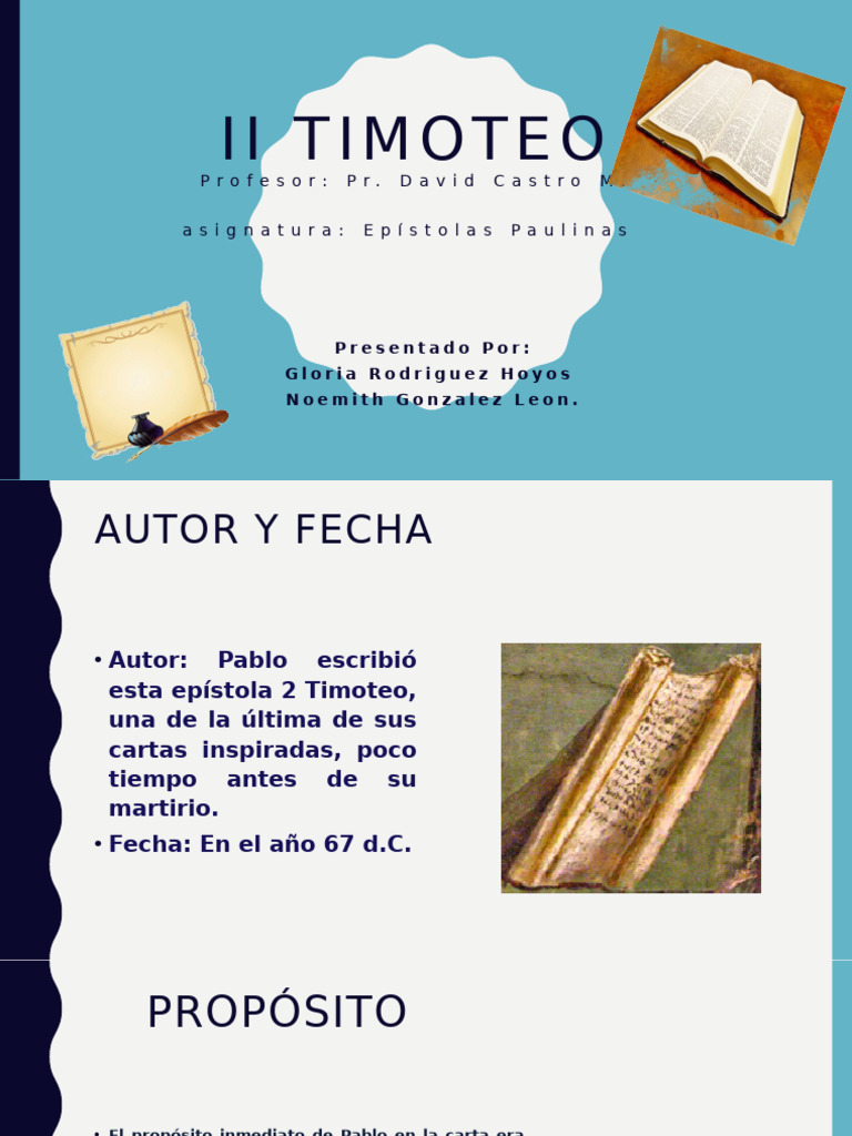 CARTA_II_TIMOTEo | PDF | Pablo el apóstol | San timoteo