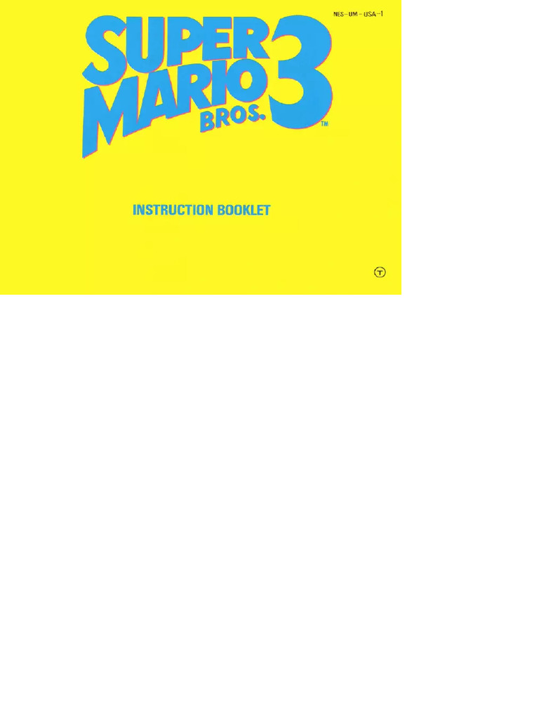 Manual de Instruções Nintendo Super Mario Bros. 3 (NES) (49 Páginas) | PDF