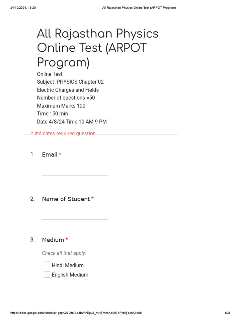 XII Chapter 2 - Google Forms | PDF