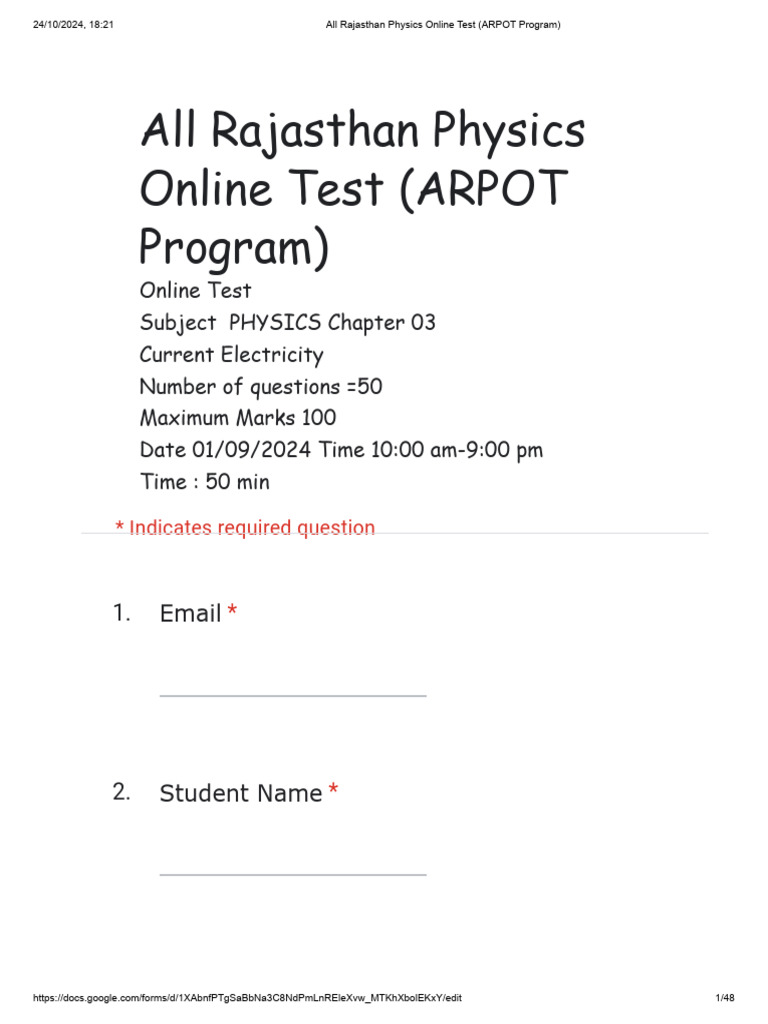 XII Chapter 3 - Google Forms | PDF