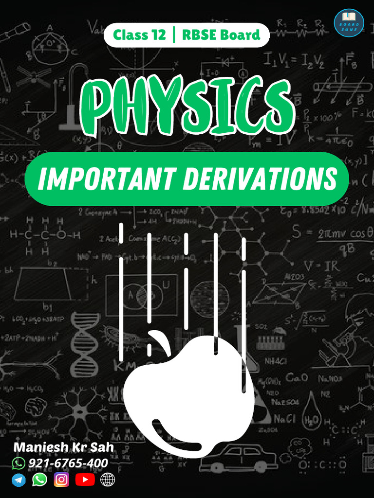 Physics Important Derivations Pdf
