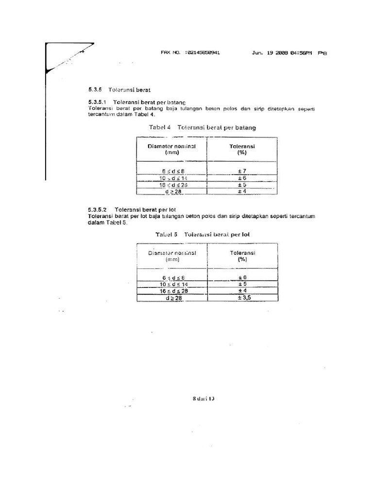 toleransi baja polos dg baja ulir | PDF
