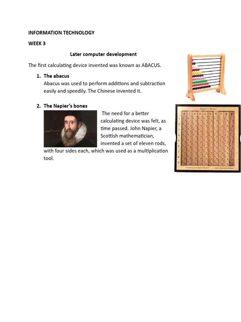 Later Developments From Early Counting Devices | PDF