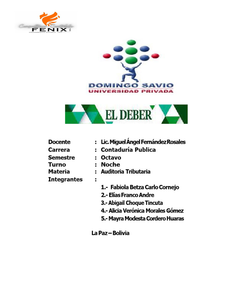 Grupo #3 Pproyecto Final El Deber S.A. | PDF | Auditoría | Business