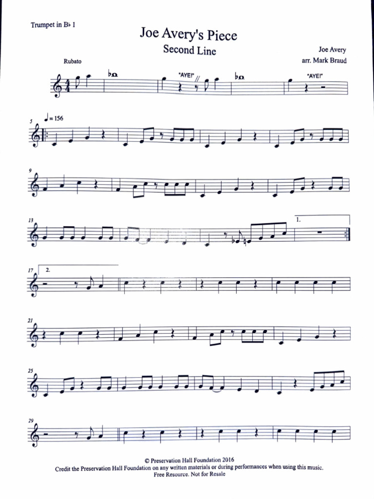 Joe Avery's Piece for Trumpet | PDF