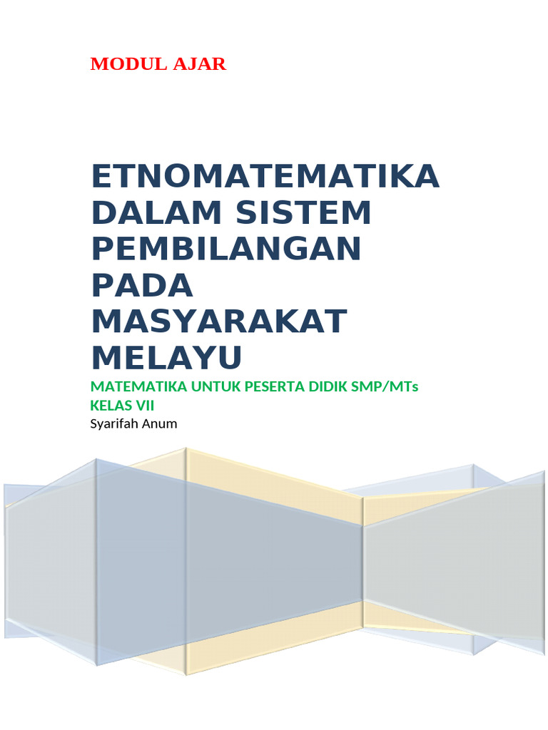 Modul Ajar Etnomatematika | PDF