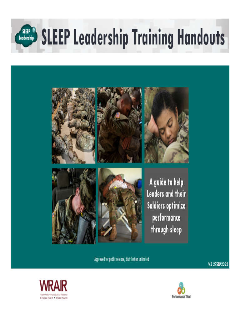 Sleep Optimization for Military Leaders | PDF | Sleep | Sleep Deprivation
