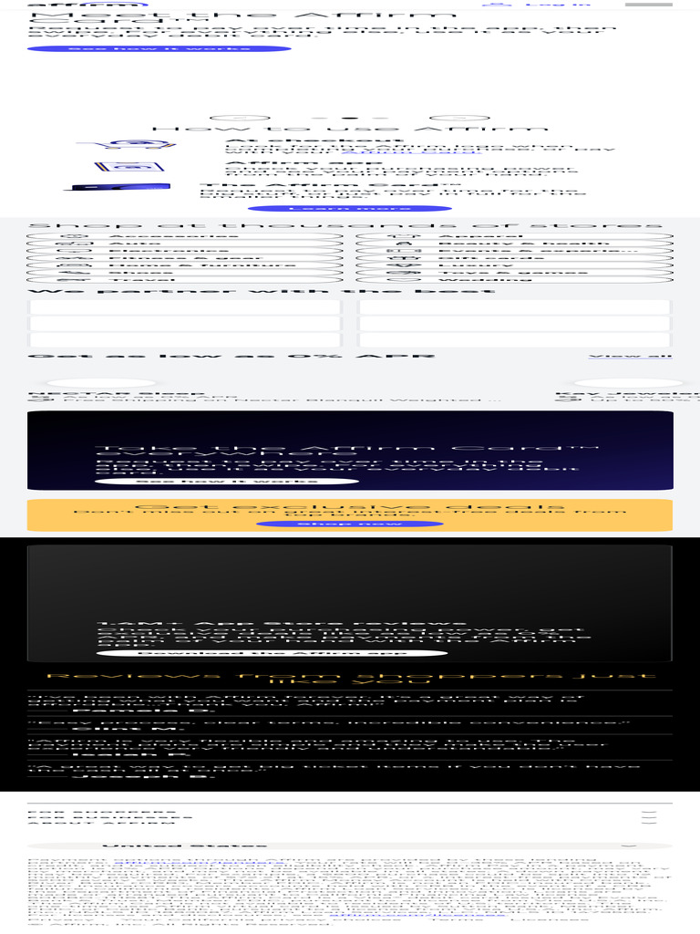 Affirm Buy Now, Pay Later With No Late Fees or Surprises | PDF | Banks ...