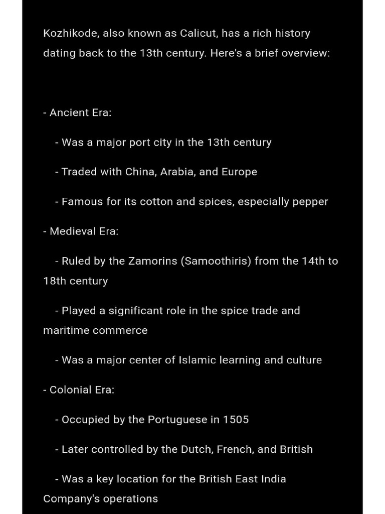 Historyof Kozhikode | PDF