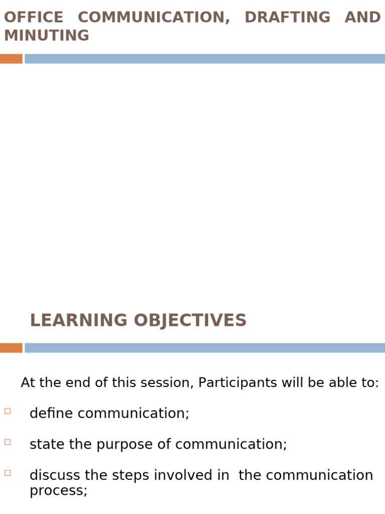 Office Communication, Minute & Drafting | PDF | Communication | Information