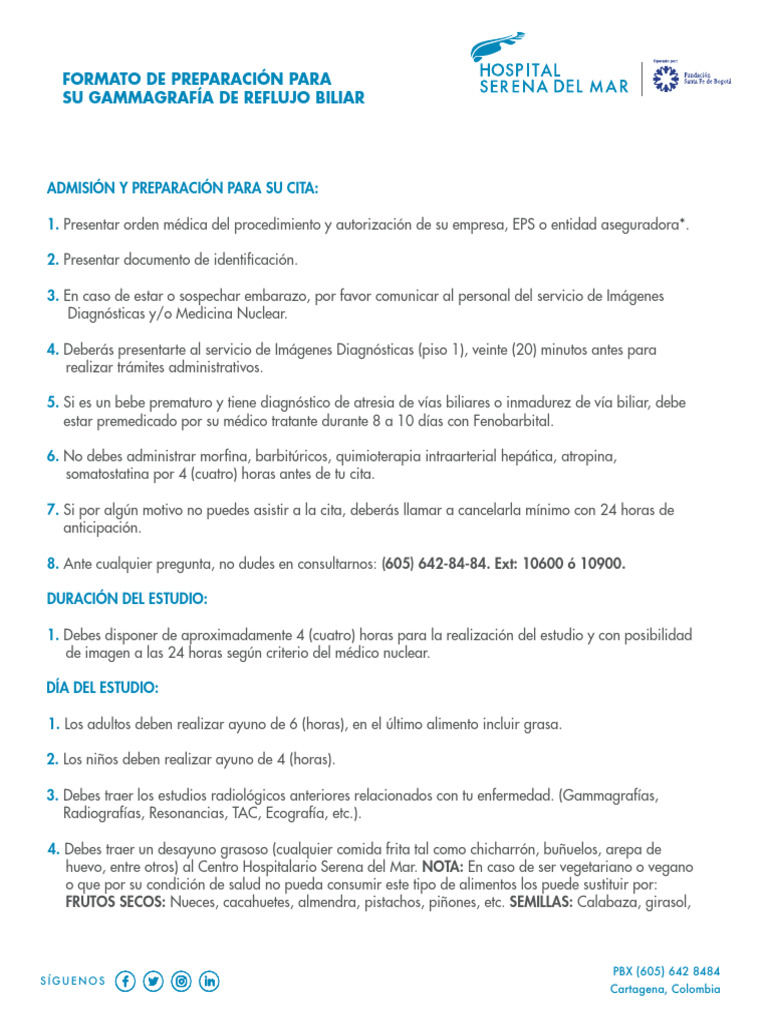 Gammagrafía de Reflujo Biliar | PDF