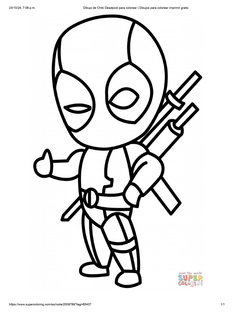 Death pool para colorear | PDF