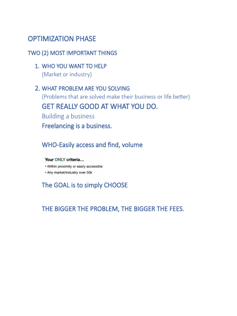 Optimization Phase | PDF