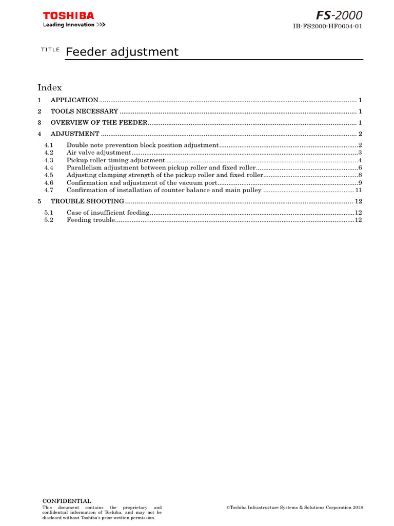 IB-FS2000-HF0004-01 Feeder - Adjustment | PDF | Valve | Machines