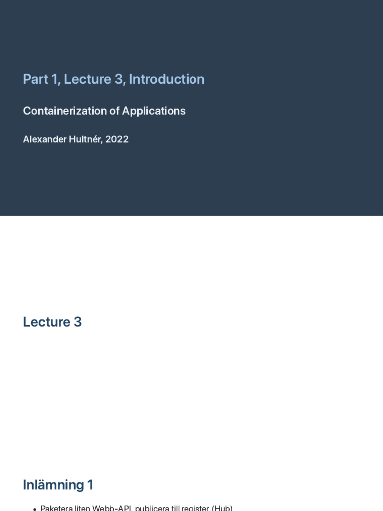 Containerization p1 l3 | PDF | File System | Operating System Families