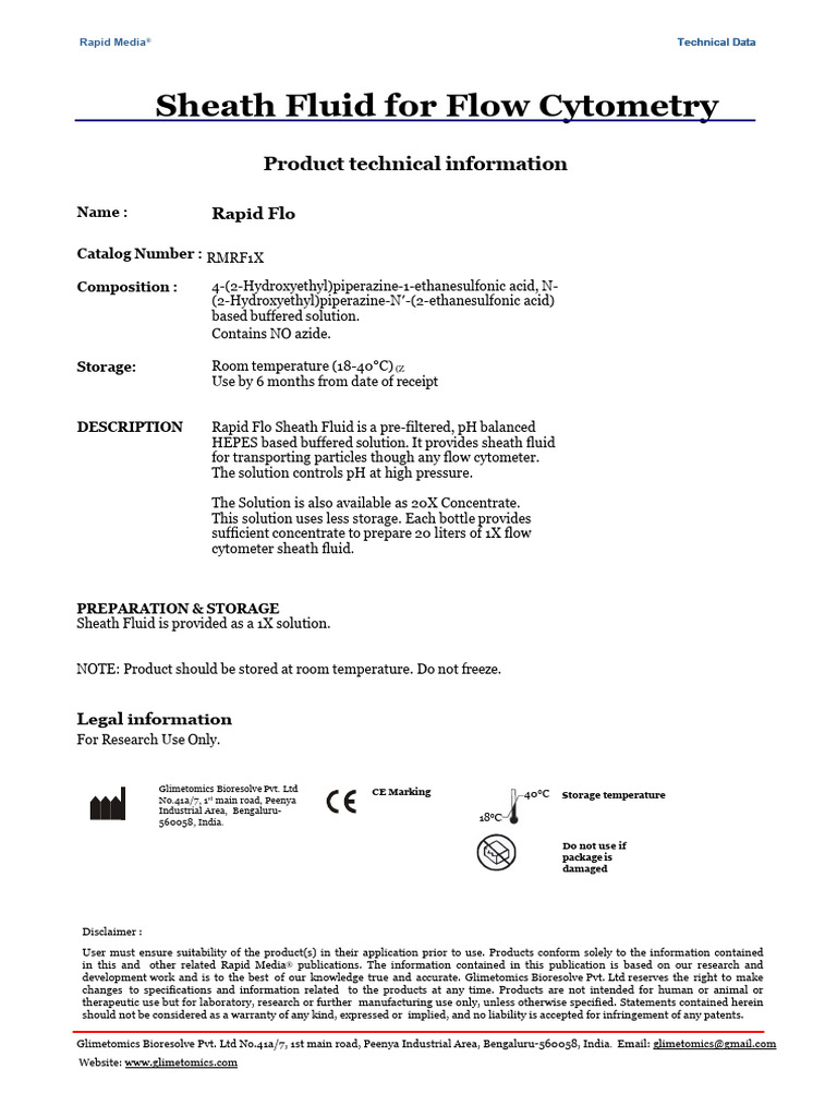 Rapid Flo for flow cytometry | PDF | Flow Cytometry