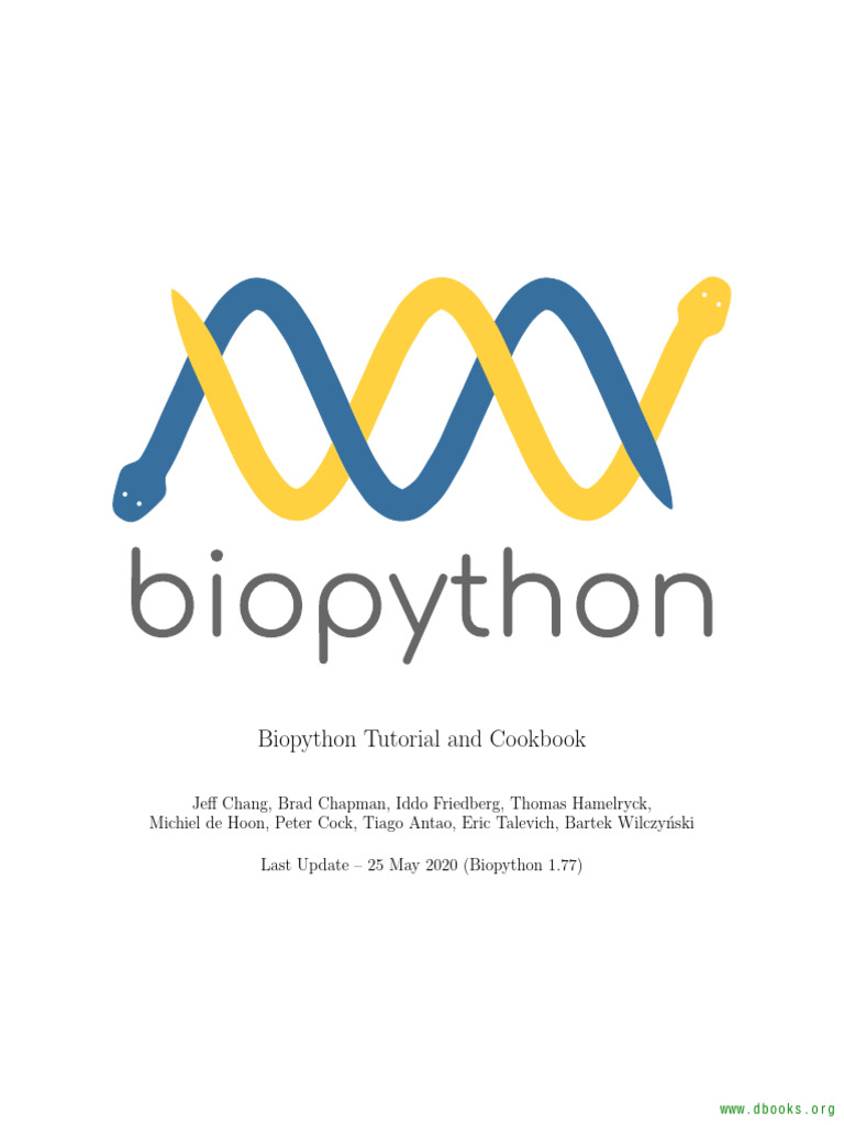 Biopython - Tutorial and Cookbook | PDF | Protein Data Bank ...