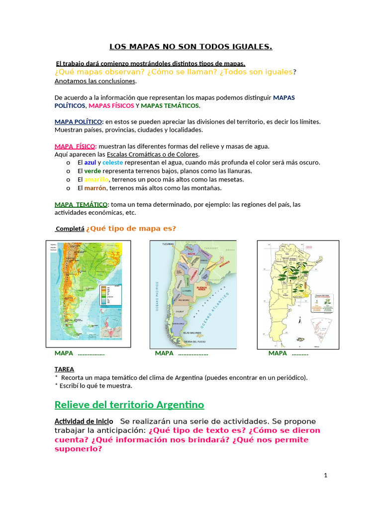 Mapa físico y relieves de Argentina | PDF | Clima | Herida