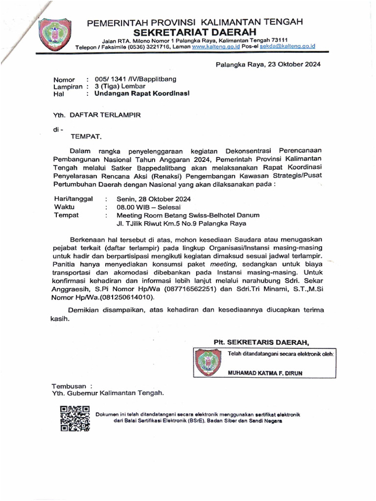 Undangan Bappedalitbang Prov - 23-10-24 - 15.37 | PDF