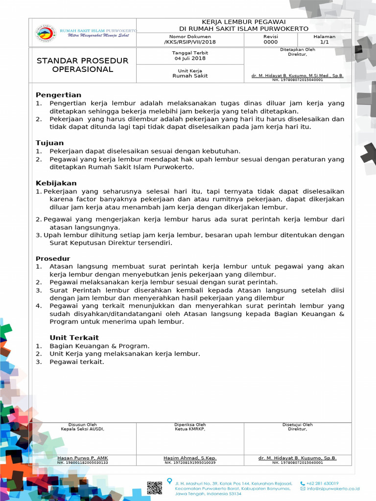 SPO KERJA LEMBUR Fix | PDF