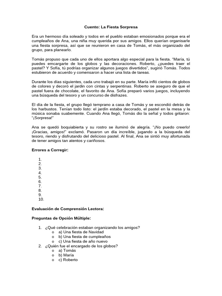 Comprensión Lectora Terminado | PDF