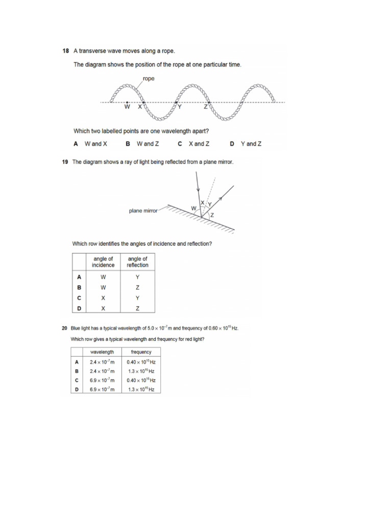Physics Multiple Choice | PDF