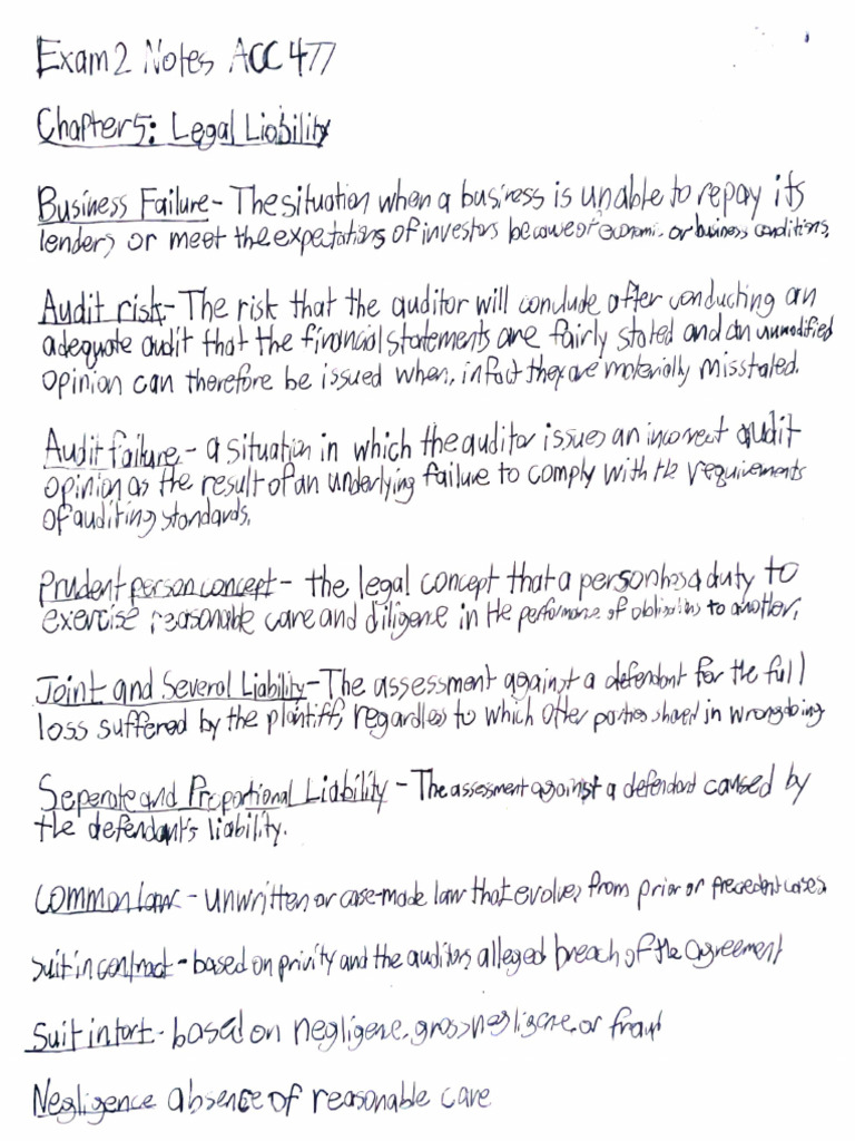 Exam 2 Notes Audit Pdf Audit Financial Audit