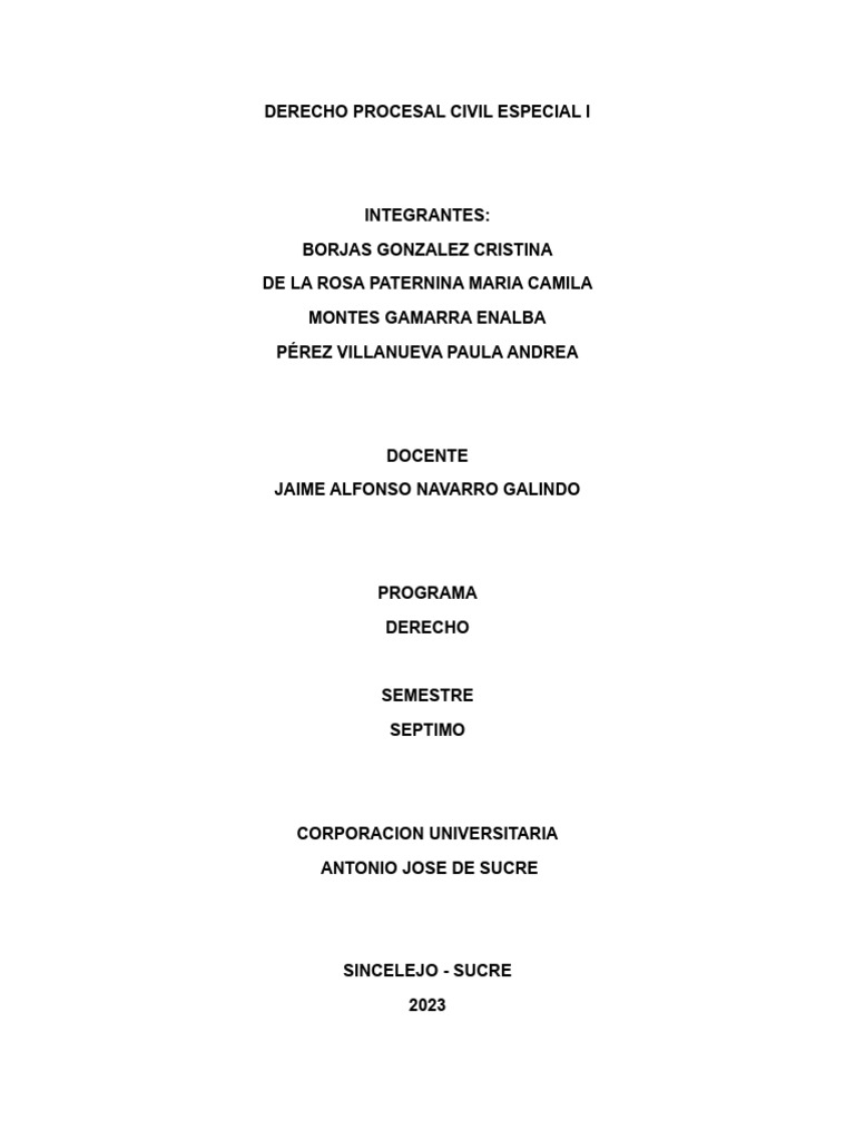 ENSAYO PROCESAL ESPECIAL I | PDF | Ley procesal