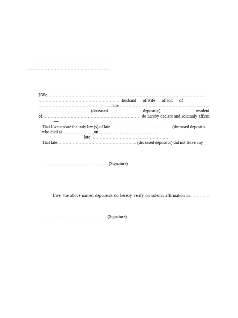 Scss Form 13 Afidavit | PDF