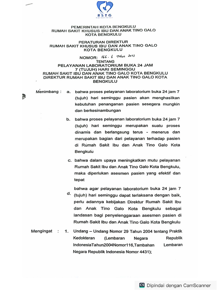 SK Pelayanan 24 Jam | PDF