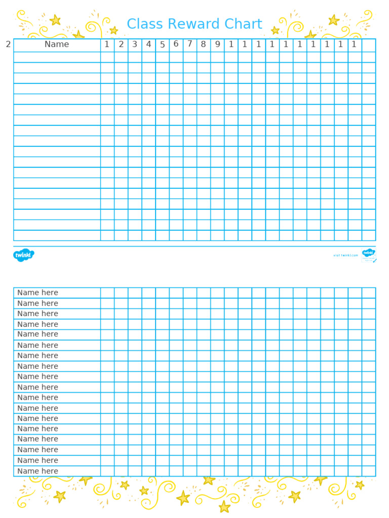 T C 1277 Editable Class Reward Chart - Ver - 2 | PDF