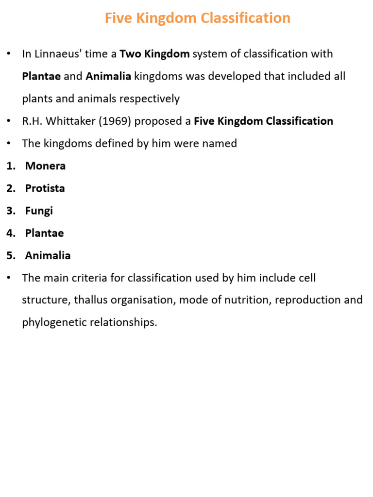 Five Kingdom Classification Biology Pdf Protozoa Fungus