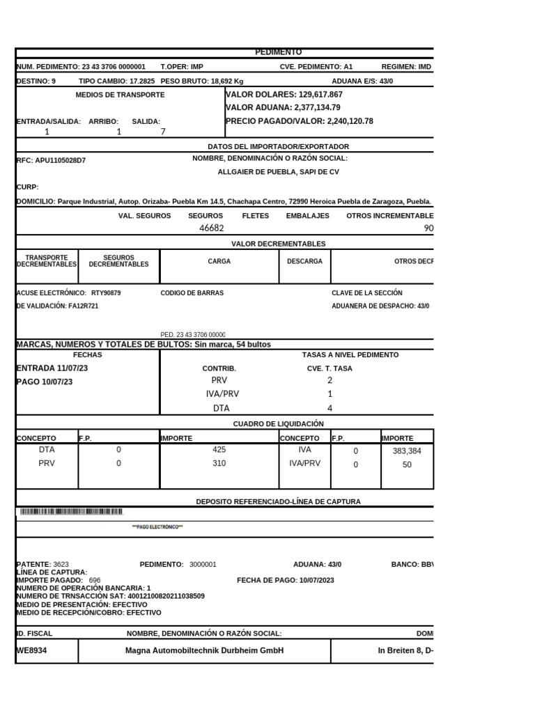 Formato de Pedimento 2022-Docente-LNI - Rosa Ma. Muñoz | PDF | Bancario ...