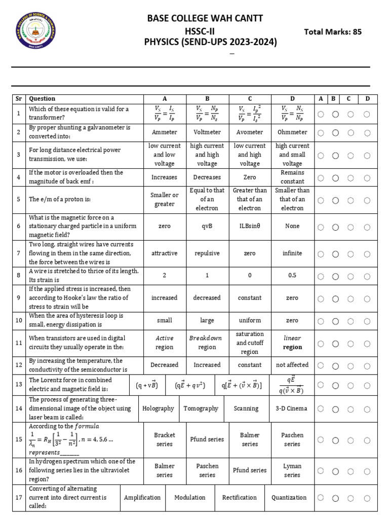 2nd Year 2023 College Sendups | PDF | Transformer | Magnetic Field