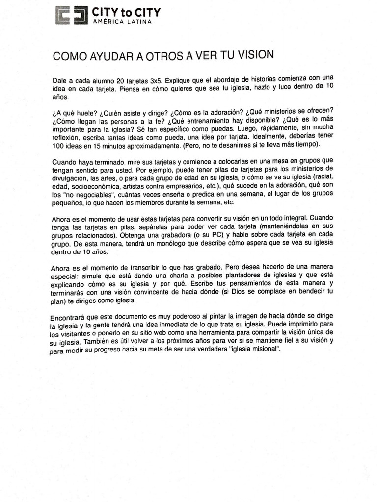 Cómo Ayudar A Otros A Ver Tu Visón CITY To CITY | PDF | Harry S. Truman