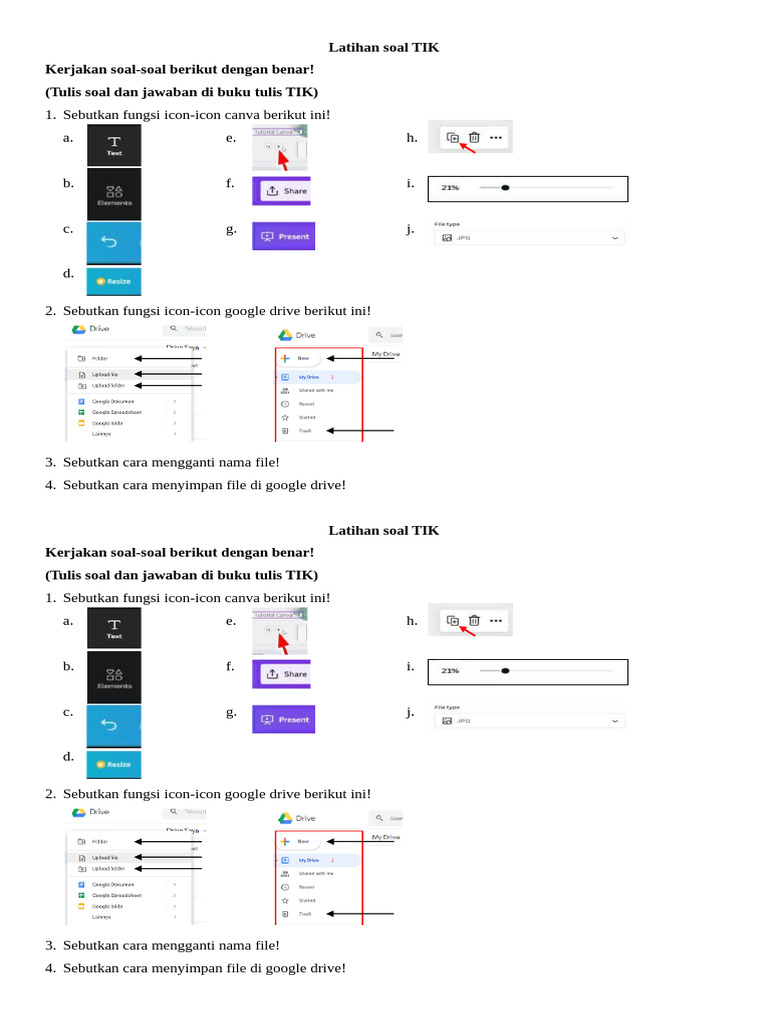 Latihan Soal Tik Canva | PDF